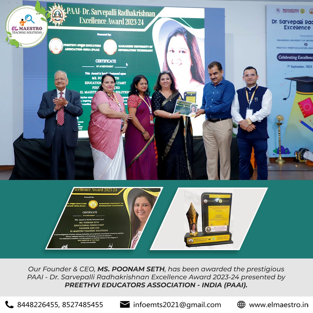 “BEST DIRECTOR OF THE YEAR AWARD” PAAI - Dr. Sarvepalli Radhakrishnan ...